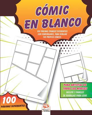 Cómic en blanco: 100 páginas (paneles diferentes) con fondo blanco ...