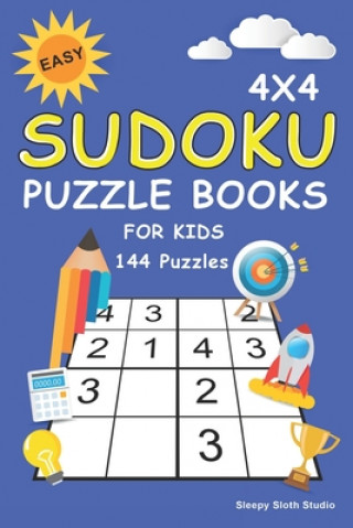 Easy Sudoku Puzzle Books For Kids: 100+ Sudoku Puzzles 4x4 Puzzle Grids ...