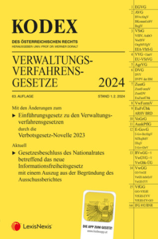 KODEX Verwaltungsverfahrensgesetze (AVG) 2024 - inkl. App | Libristo ...